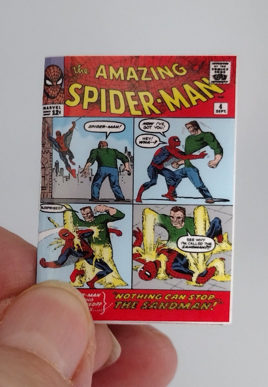 Mini 1963 SILVER AGE Comic 'amazing Spider-man #4' Miniature Diorama 1/ ...