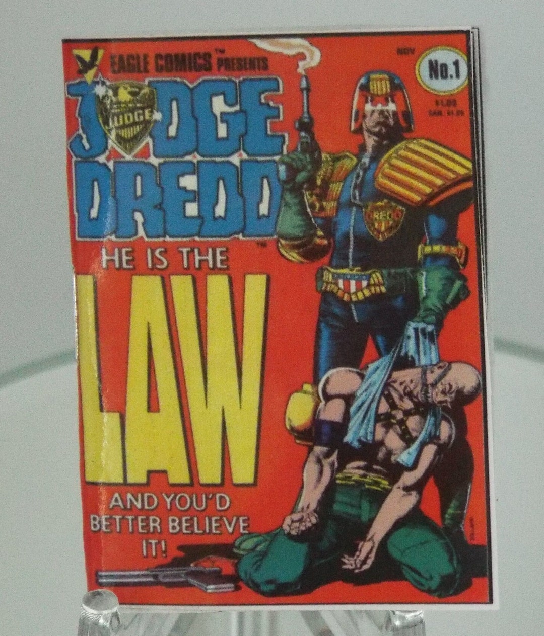 Miniature Comic 'JUDGE DREDD #1' Miniature Fashion Doll Size 1/6 ...
