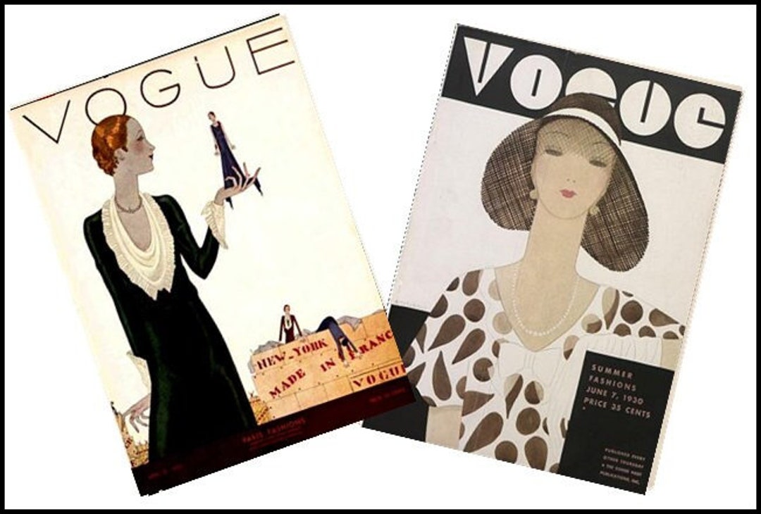 2 Miniature Vintage 1930's Fashion Magazines - Dollhouse 1/6 1/12 1/24 ...
