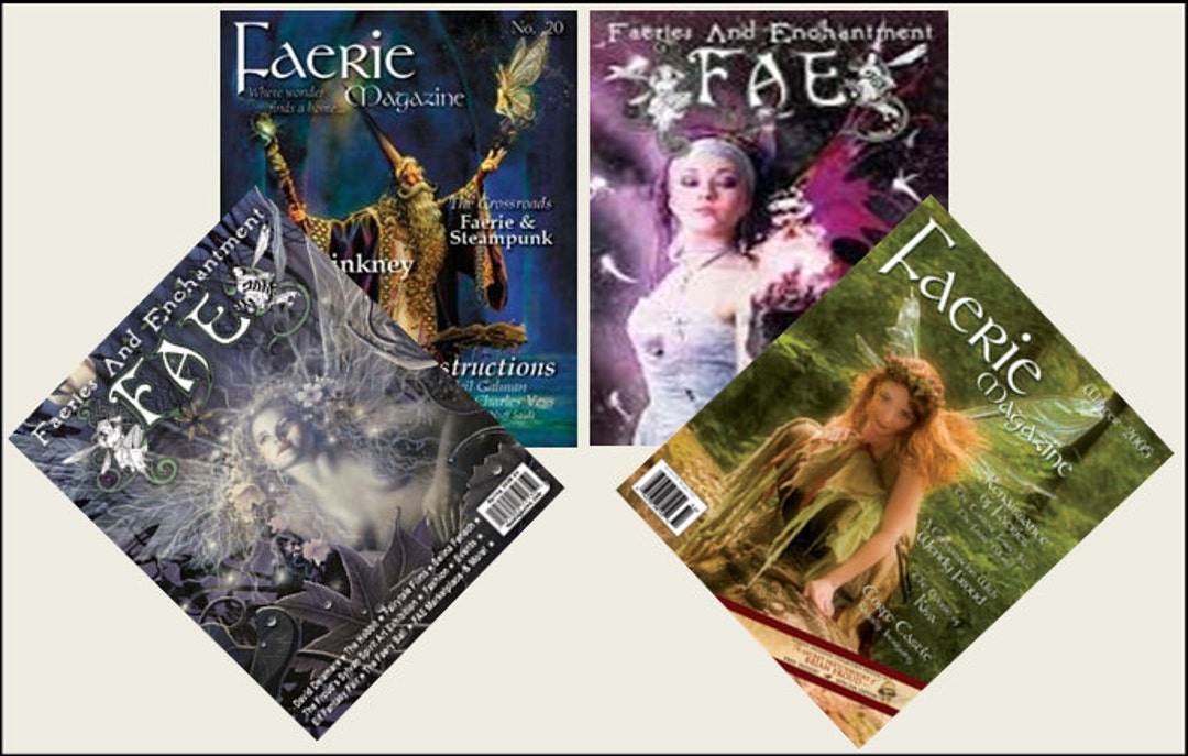 4 Miniature 'FAIRY' Magazines - Dollhouse 1/6 1/12 1/24 1/48 Playscale ...