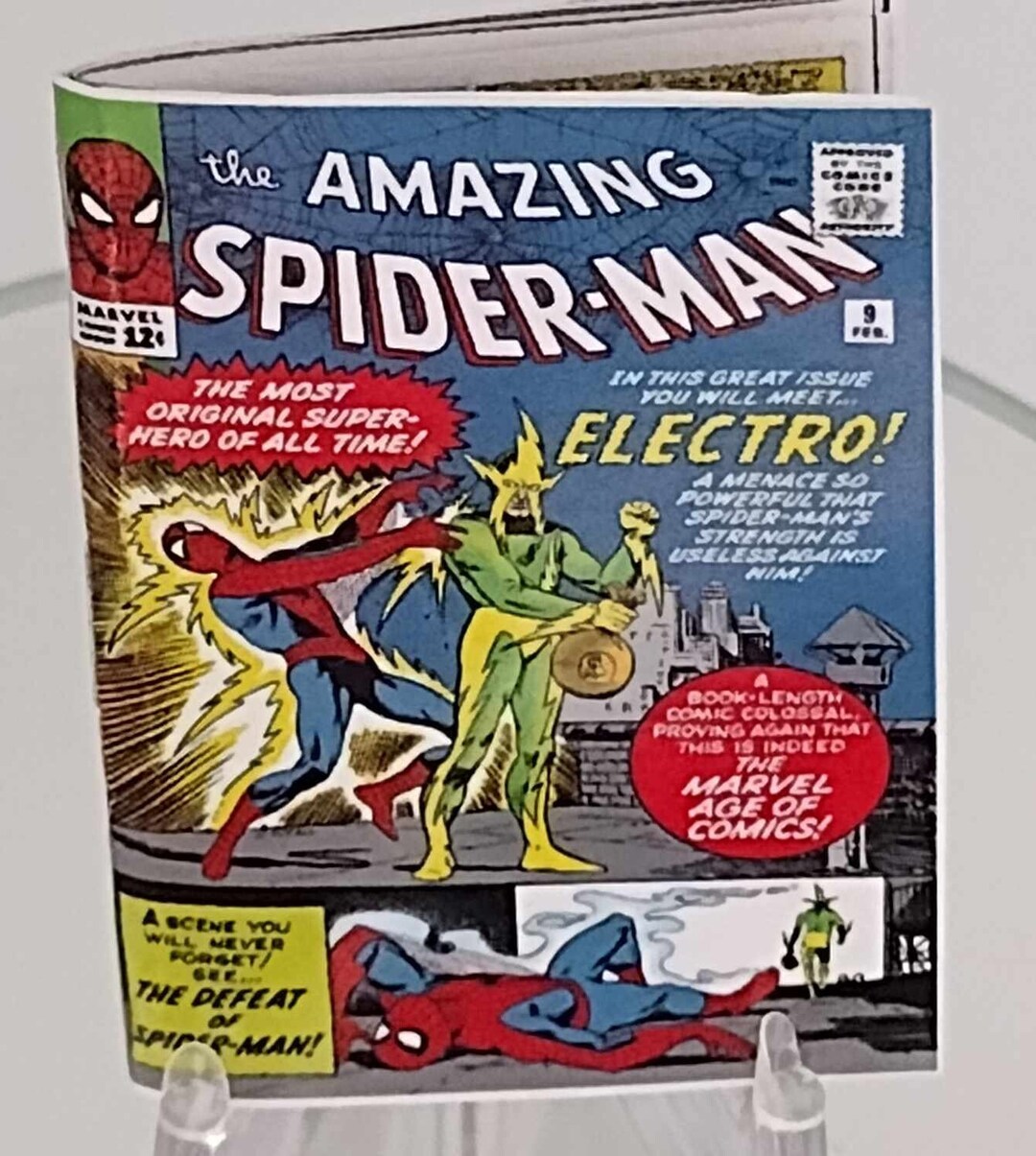 Mini 1964 SILVER AGE Comic 'amazing Spider-man #9' Miniature Diorama 1/ ...