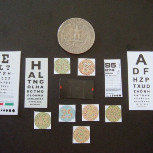 12 Miniature Optometrist / Optician Eye Test Charts - Etsy