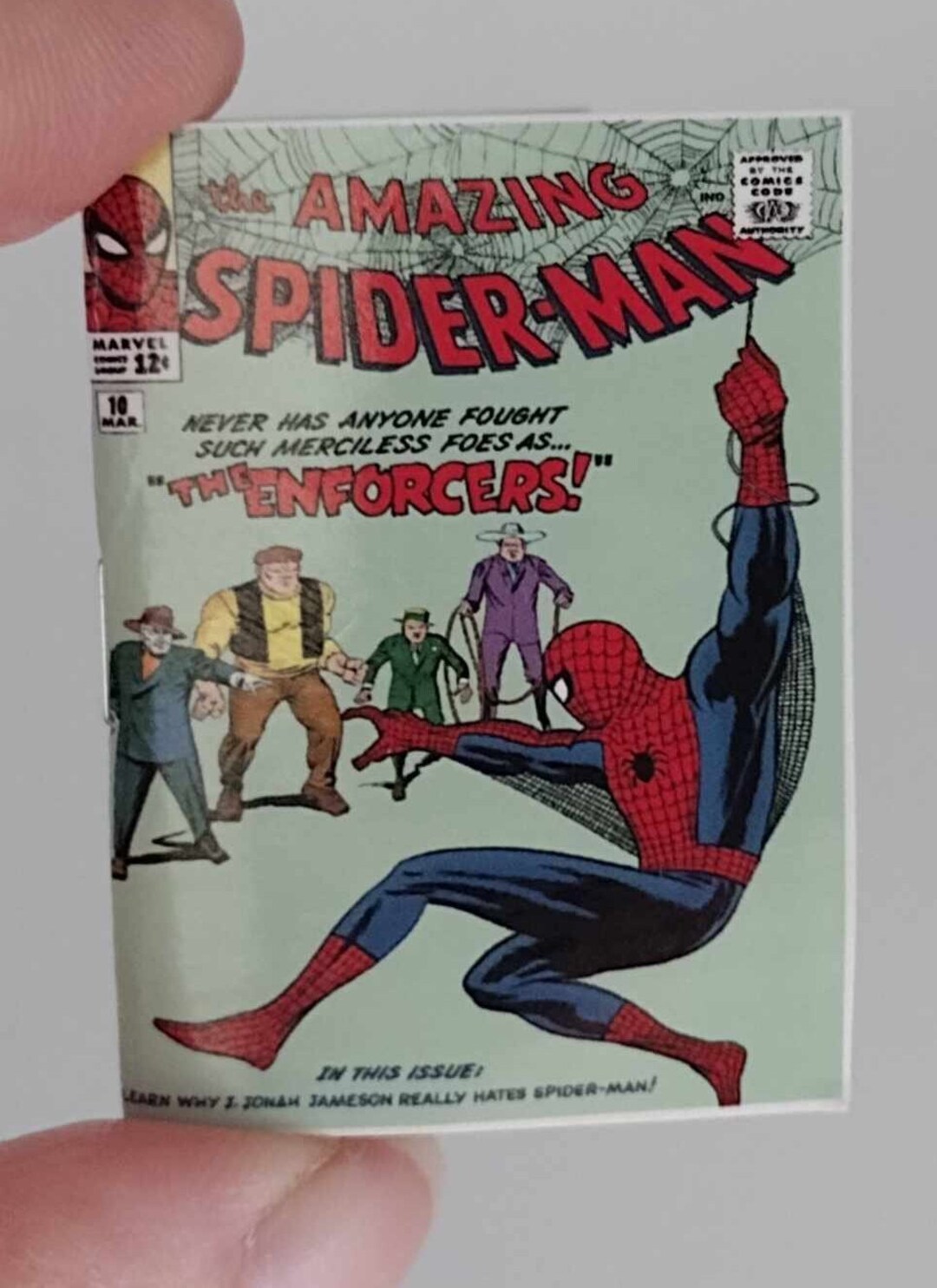 Mini 1964 SILVER Era Comic 'amazing Spider-man #10' Miniature Diorama ...