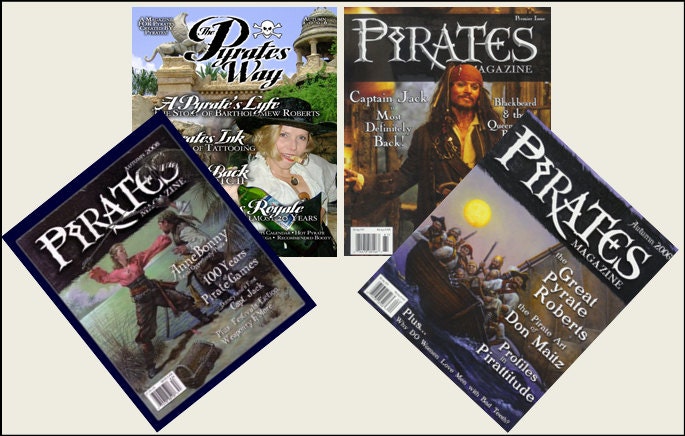 4 Miniature 'PIRATE' Magazines Dollhouse 1/6 | Etsy