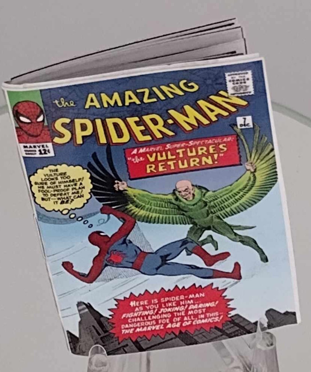 Mini 1963 SILVER AGE Comic 'amazing Spider-man #7' Miniature Diorama 1/ ...