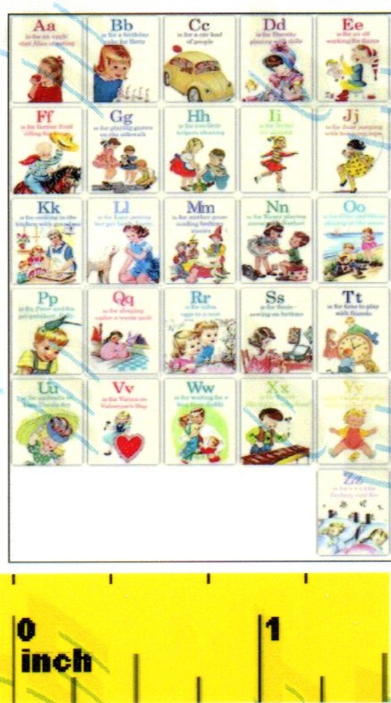 Miniature Vintage ABC Alphabet School / Nursery Poster - Etsy