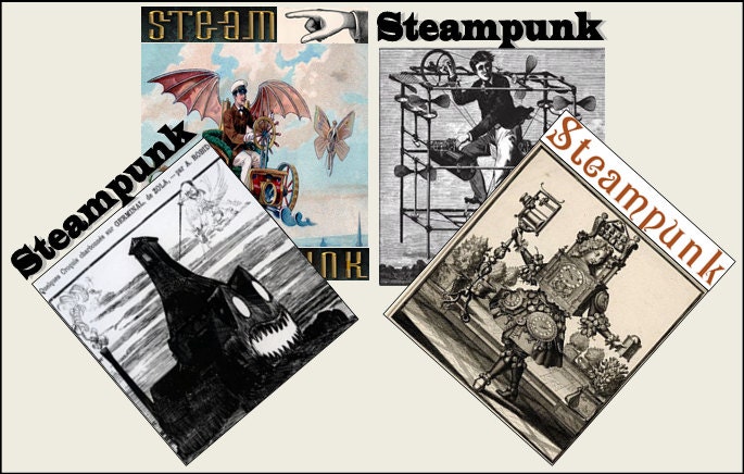 4 Miniature 'STEAMPUNK' Magazines Dollhouse 1:6 1/12 | Etsy