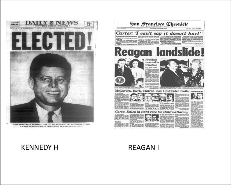 Mini President Election NEWSPAPERS Presidents Biden, Trump, Obama, Bush ...