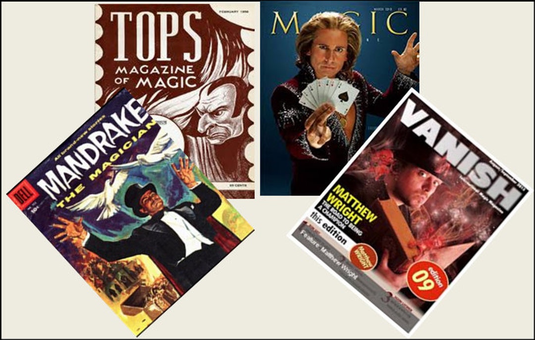 4 Miniature Vintage 'MAGIC' Magazines - Dollhouse 1/6 1/12 1/24 1/48 ...