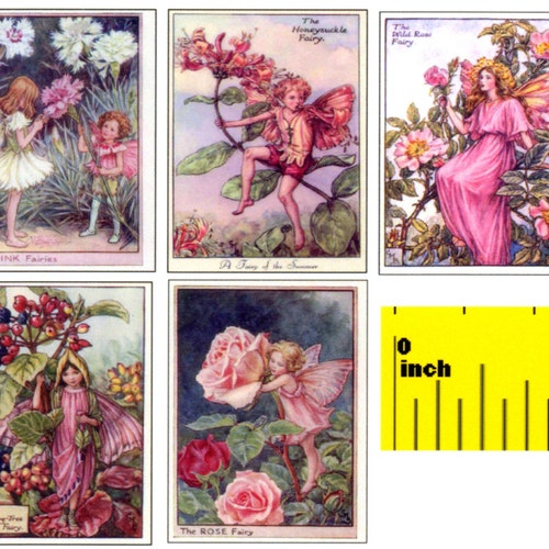 Miniature Vintage 'SPRING FLOWER FAIRIES' Prints - Etsy
