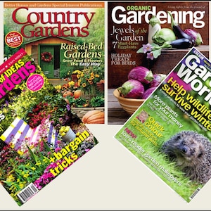 4 Miniature 'GARDENING' Magazines - Dollhouse 1:6 1/12 1/24 1/48 Scale ...