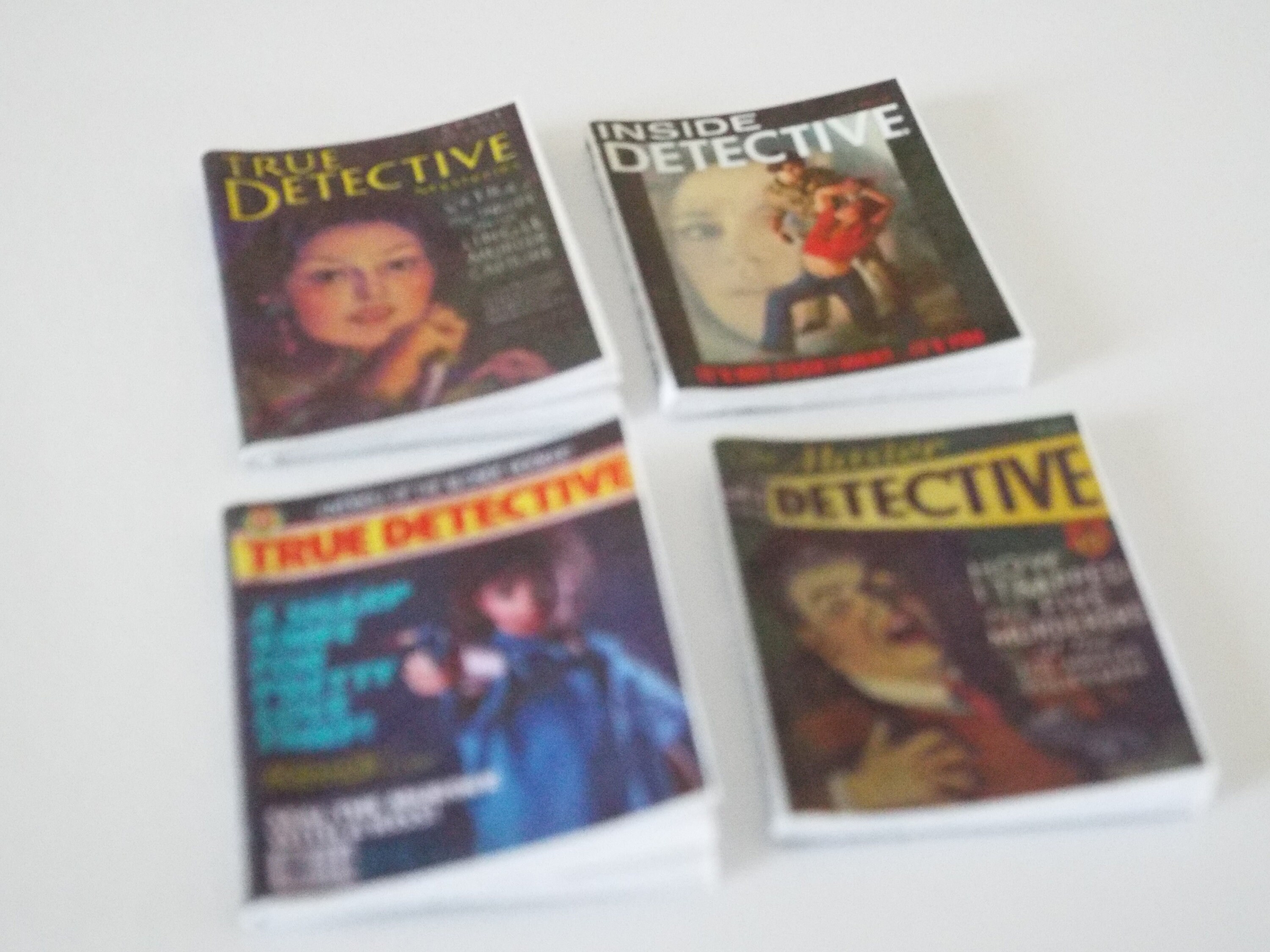 4 Miniature 'DETECTIVE' MYSTERY Magazines Dollhouse - Etsy