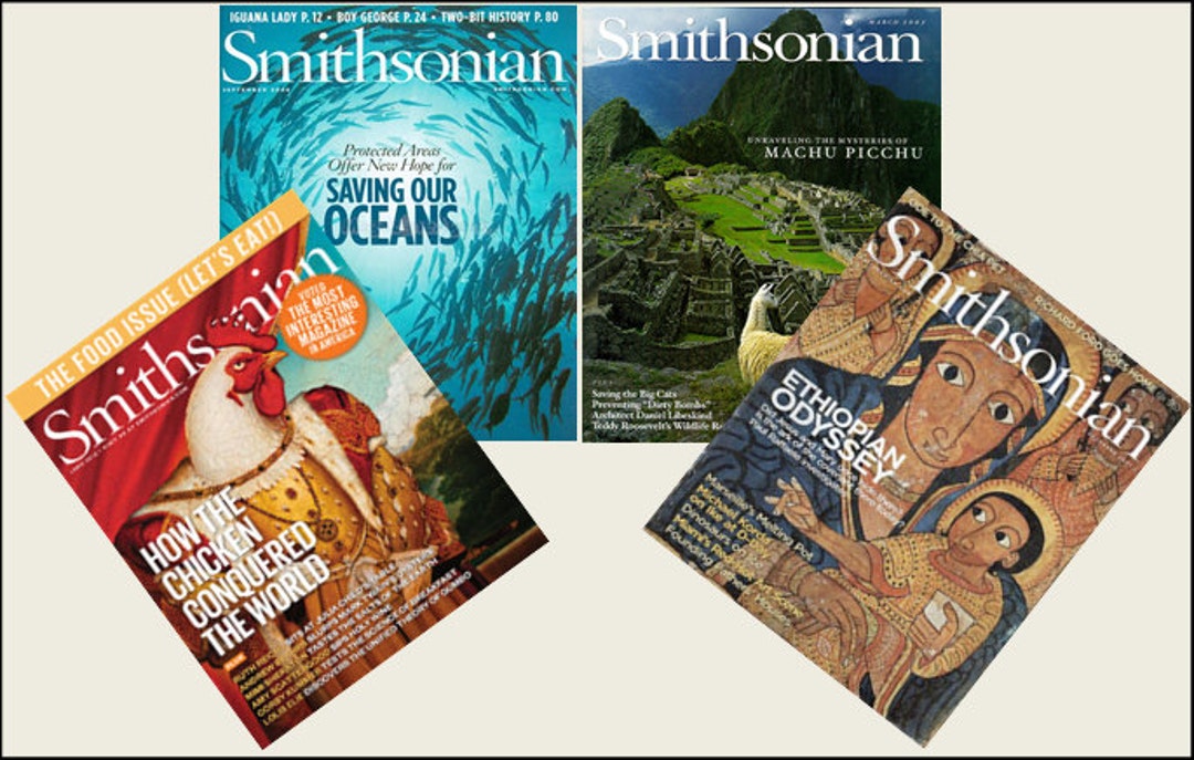 4 Miniature 'SMITHSONIAN' Magazines - Dollhouse 1/6 1/12 1/24 1/48 ...