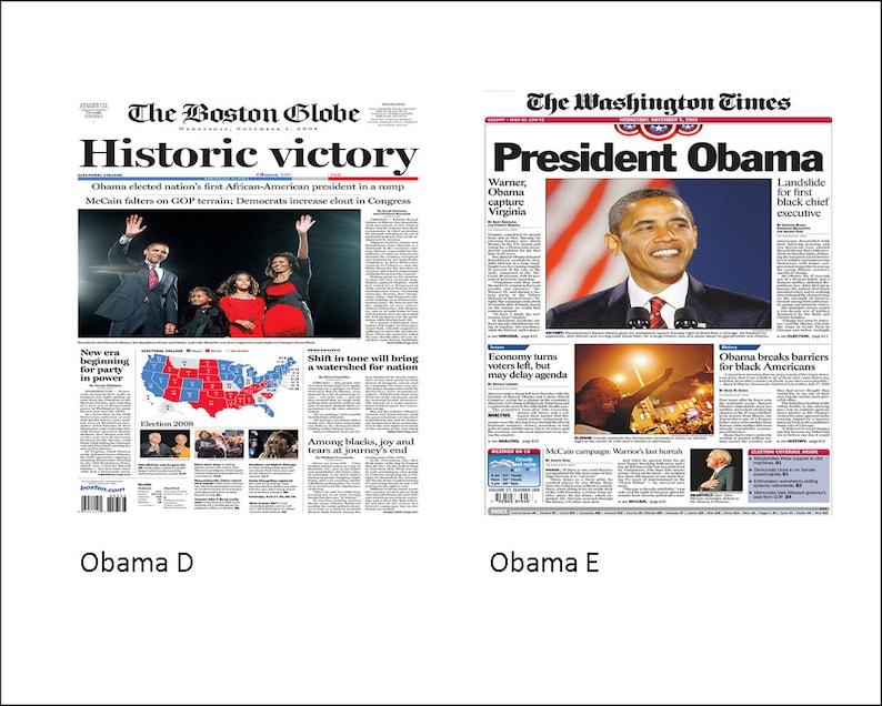 Mini President Election NEWSPAPERS Presidents Biden, Trump, Obama, Bush ...