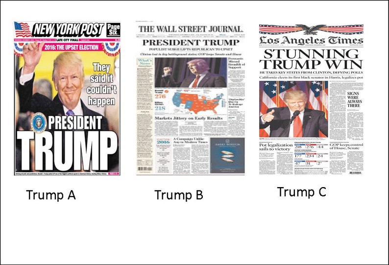 Mini President Election NEWSPAPERS Presidents Biden, Trump, Obama, Bush ...