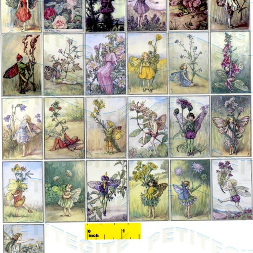 Miniature Vintage 'SPRING FLOWER FAIRIES' Prints - Etsy