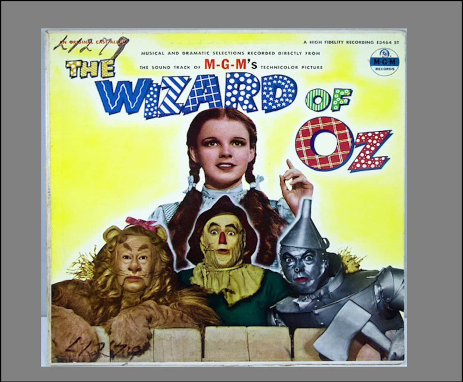 Mini Vintage 'the WIZARD of OZ' Musical Record Album - Dollhouse 1/6 1/ ...