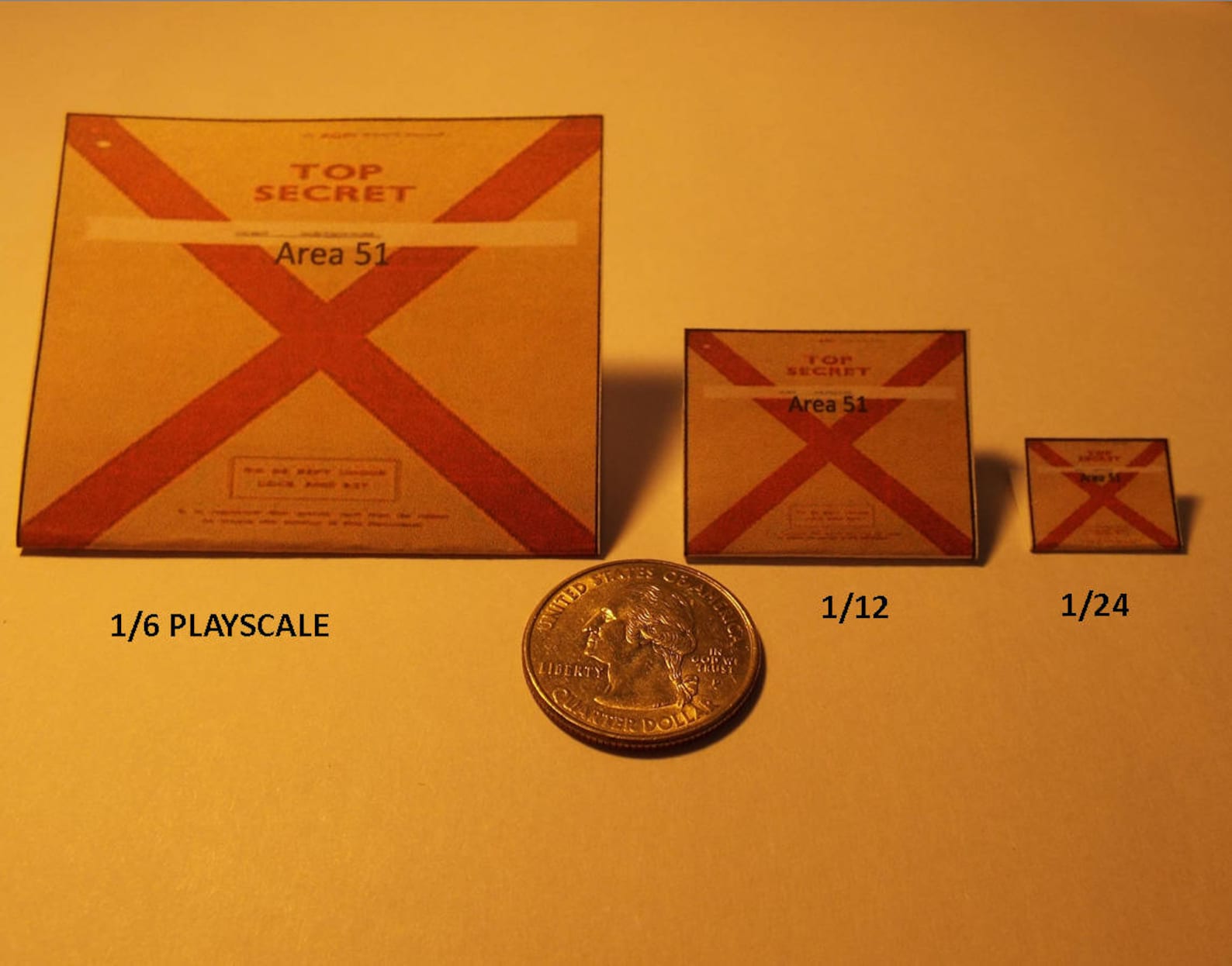 Miniature - Area 51 - Roswell - Alien 'top Secret' File - Dollhouse 1/6 ...