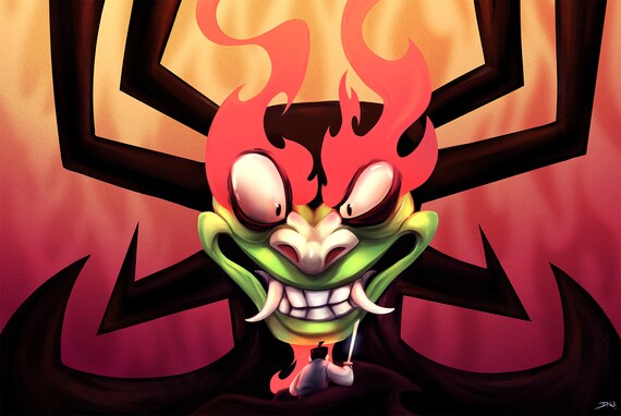 AKU samurai Jack Fan Art Print | Etsy