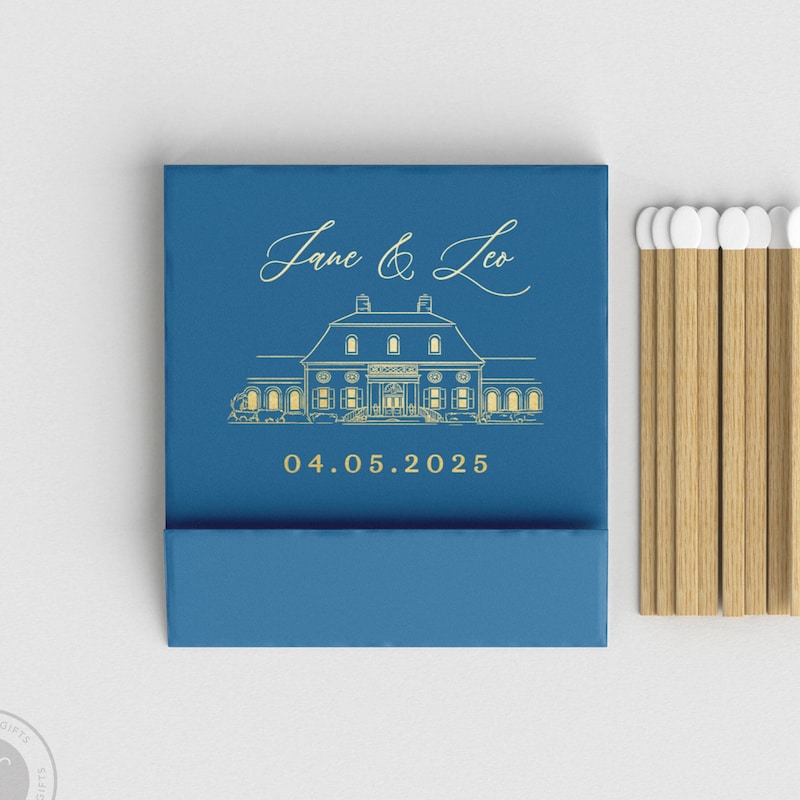 Silver Wedding Matchbook - Etsy