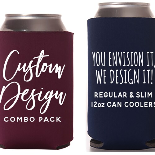 Custom Regular & Slim Can Cooler Package Your Custom Design | Etsy