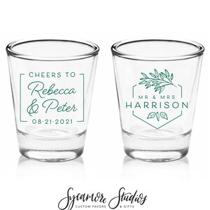 Cheers to the Mr and Mrs Double-sided Shot Glass 174C - Etsy