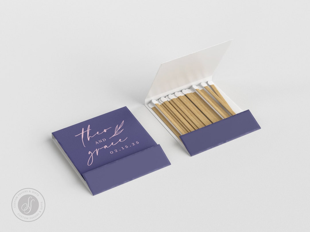 Foiled Wedding Matchbooks #5 - Wedding Matches, Match Book, Wedding ...