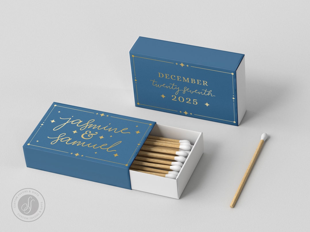 Foiled Wedding Matchboxes #9 - Wedding Matches, Matchbox, Wedding Match ...