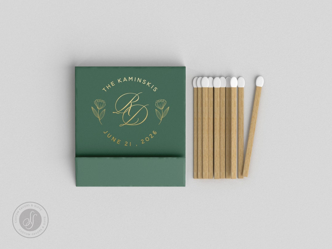 Foiled Wedding Matchbooks #26 - Wedding Matches, Match Book, Wedding ...