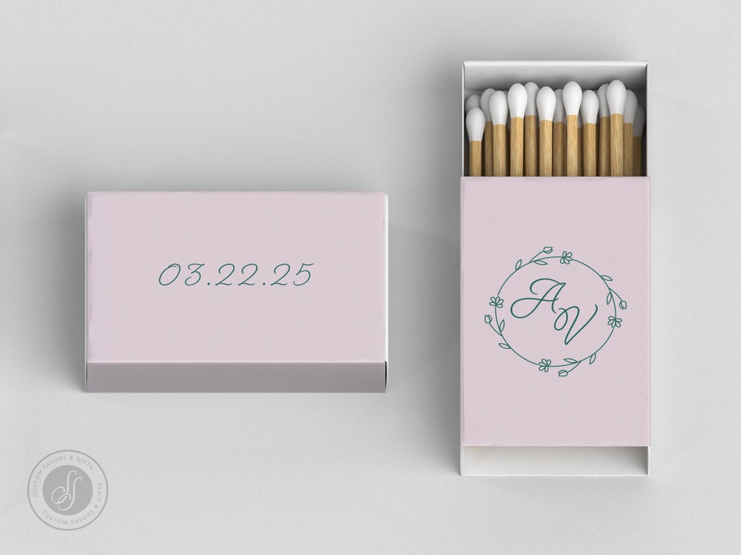 Foiled Wedding Matchboxes #2 - Wedding Matches, Matchbox, Wedding Match ...