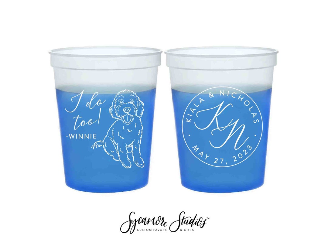 Wedding Color-changing Mood Stadium Cups #234 - 16oz - Custom Pet ...
