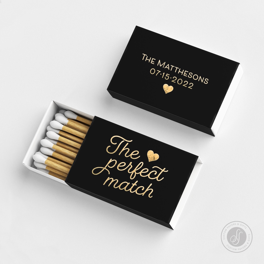 Foiled Wedding Matchboxes #1 - Wedding Matches, Matchbox, Wedding Match ...
