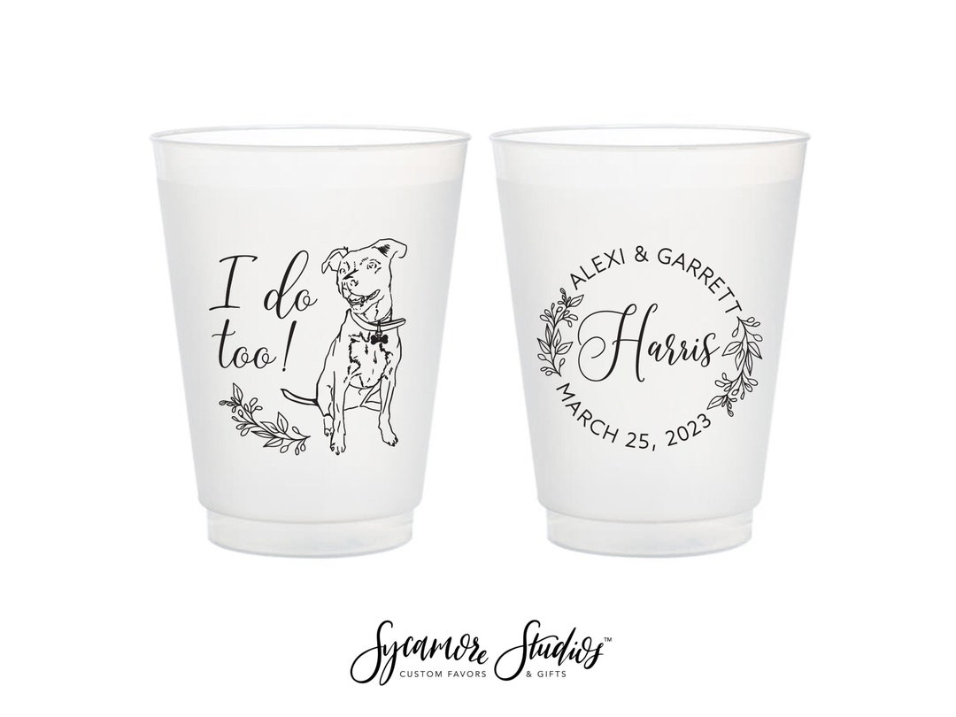 Custom Pet Illustration - Dog or Cat - 12oz or 16oz Frosted Unbreakable ...