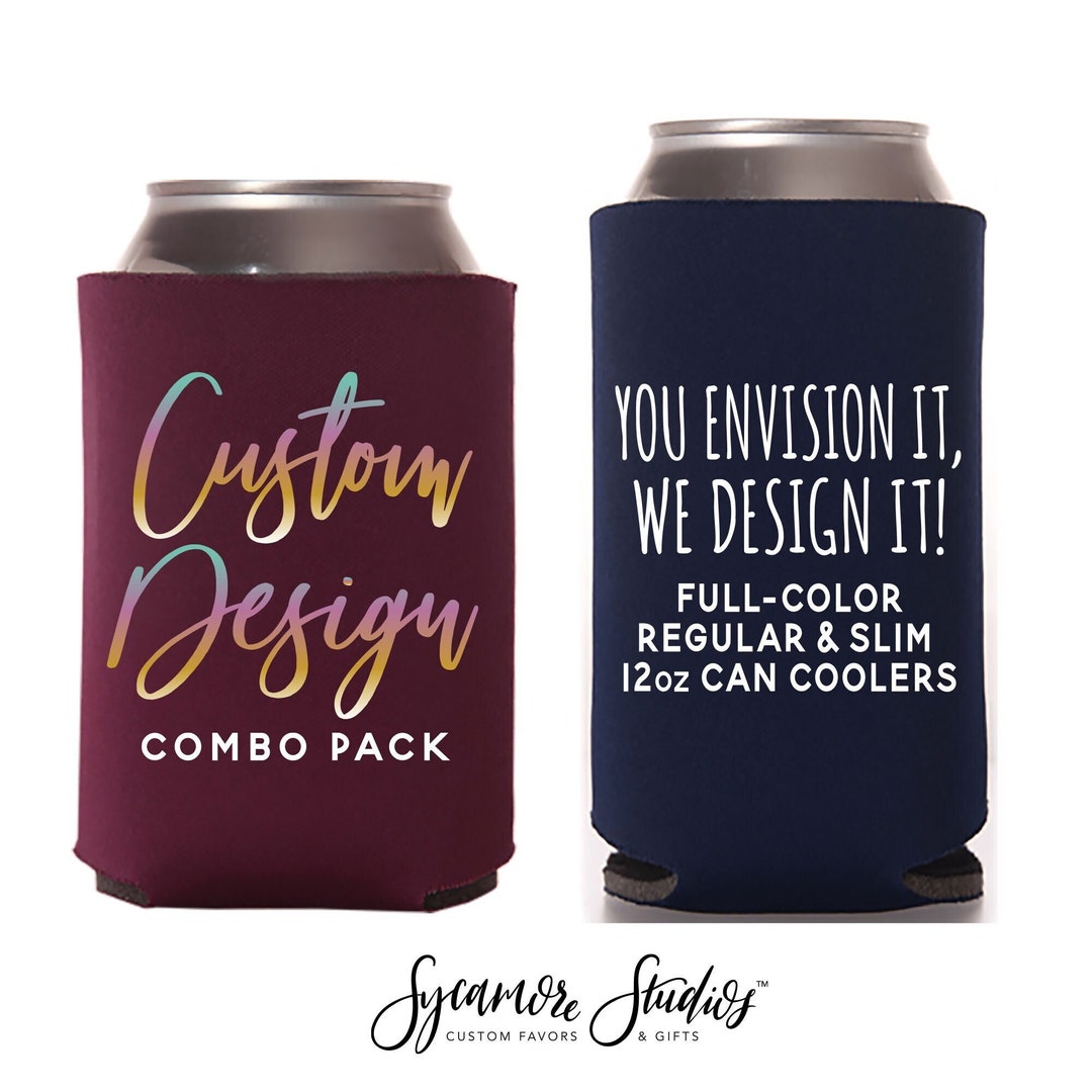Custom Full-color Regular & Slim Can Cooler Package Your Custom Design ...