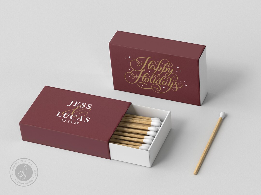 Wedding Matchboxes Full-color #20 - Happy Holidays - Wedding Matches ...