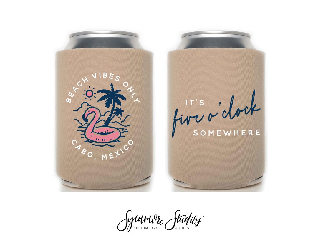 Custom Neoprene Single Can Cooler #10SG - Beach Vibes - Full Color ...