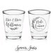 Double-sided Shot Glass #140C - Cheers to the Mr and Mrs - Wedding ...