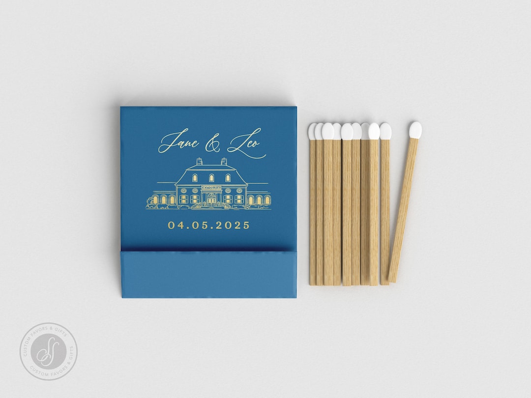 Foiled Wedding Matchbooks #3 - Custom Venue Wedding Matches, Match Book ...