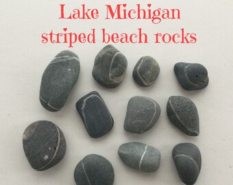 Striped Rocks - Etsy