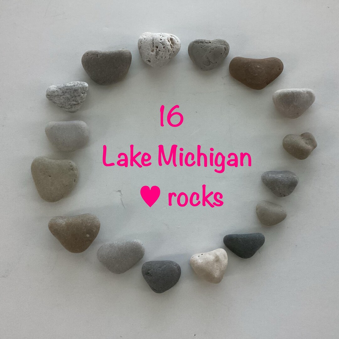 Collection of 16 Lake Michigan Heart Shaped Beach Rocks - Etsy