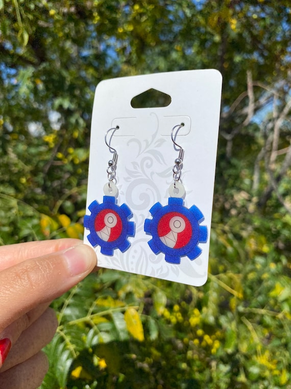 Red Sk eight Anime Earrings Subtle Anime Jewelry Kawaii Anime Earrings READ DESCRIPTION Etsy