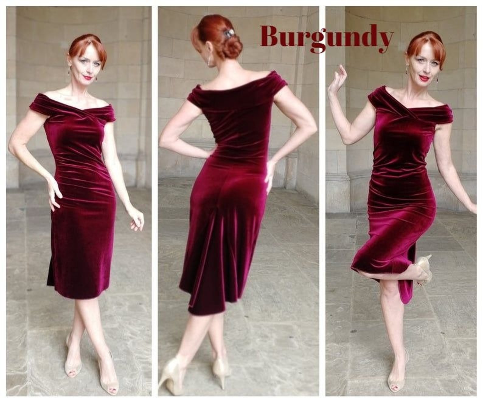 Velvet Dress, Tango Dress, Cocktail Dress, Party Dress, Evening Dress ...