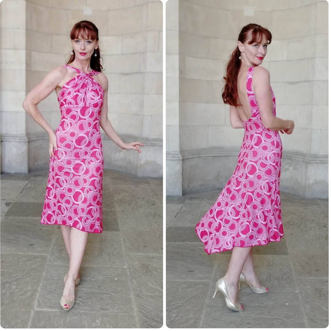 Tango Dress, Dance Dress, Salsa Dress, Summer Dress, Halter Dress ...