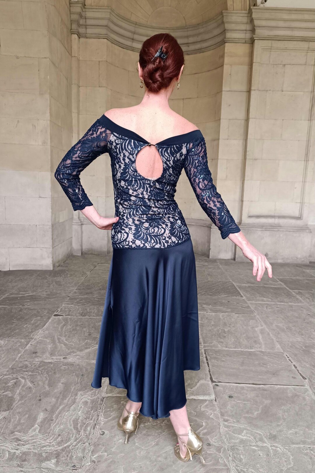 Tango Dress, Ballroom Dress, Dance Dress, Lace Dress, Floaty Dress - Etsy