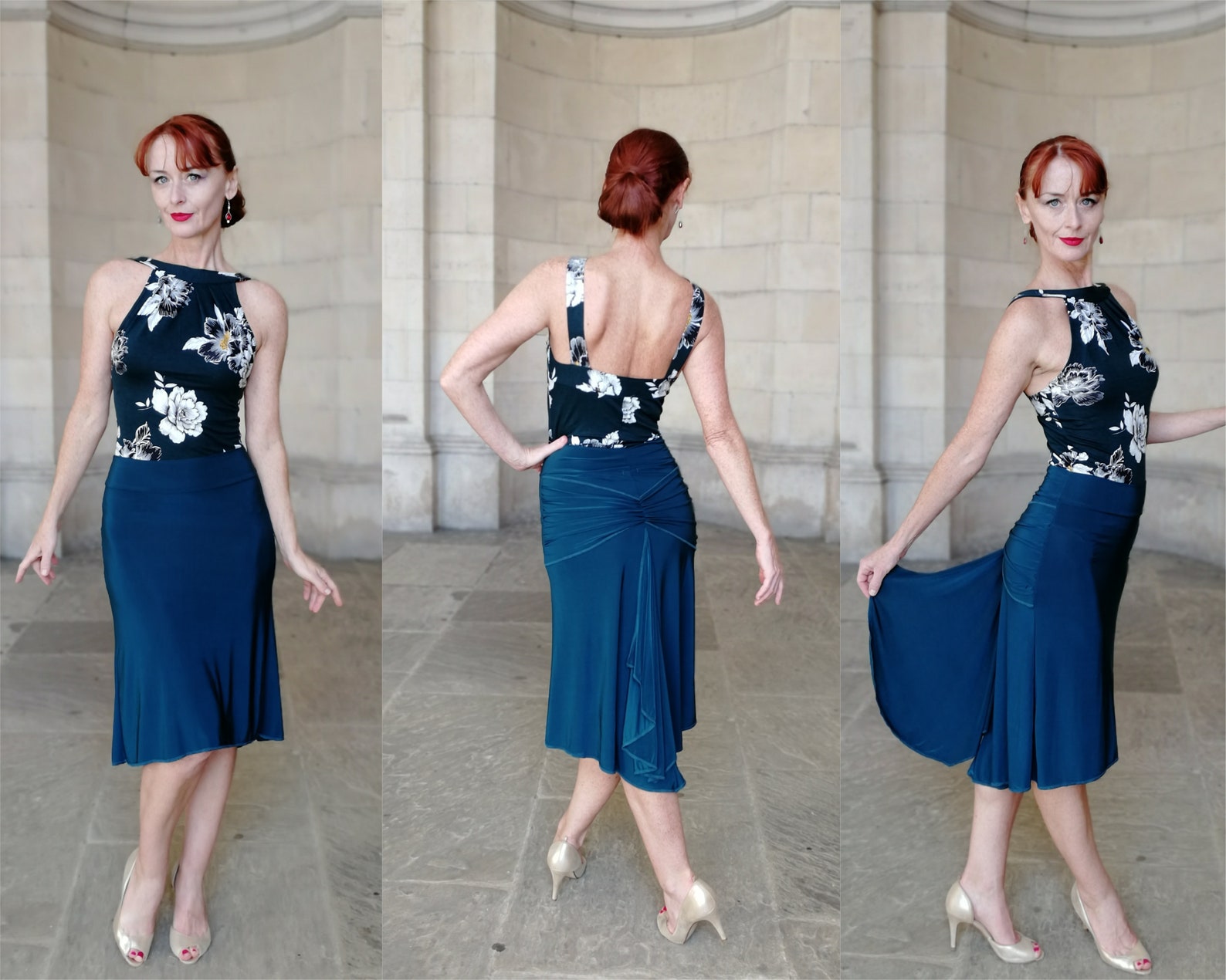 Tango Skirt Tango Clothes Jersey Skirt Dance Skirt CARMEN | Etsy