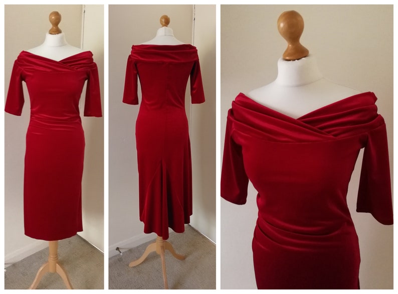 Velvet Dress, Tango Dress, Cocktail Dress, Party Dress, Evening Dress ...