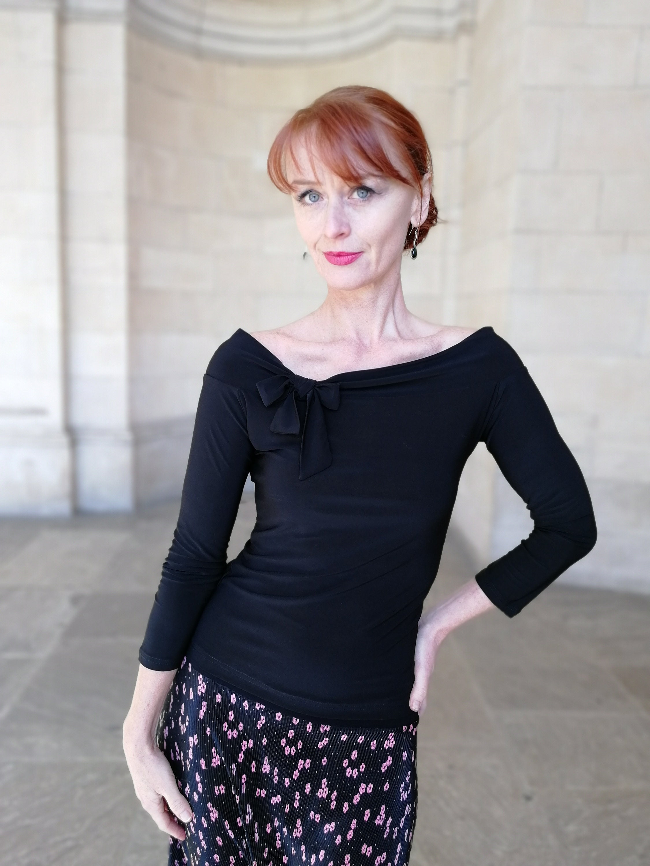 Dance Top Tango Tops 3/4 Sleeve Top Fitted Top Bardot Top - Etsy UK