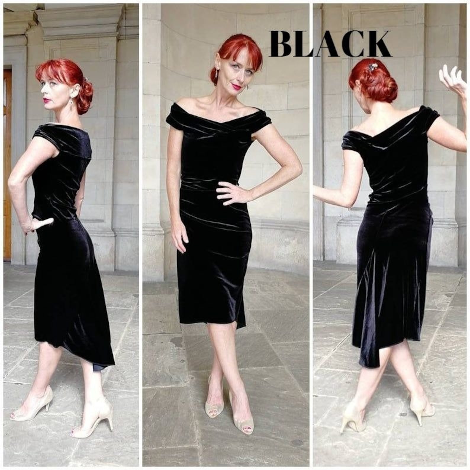 Velvet Dress, Tango Dress, Cocktail Dress, Party Dress, Evening Dress ...