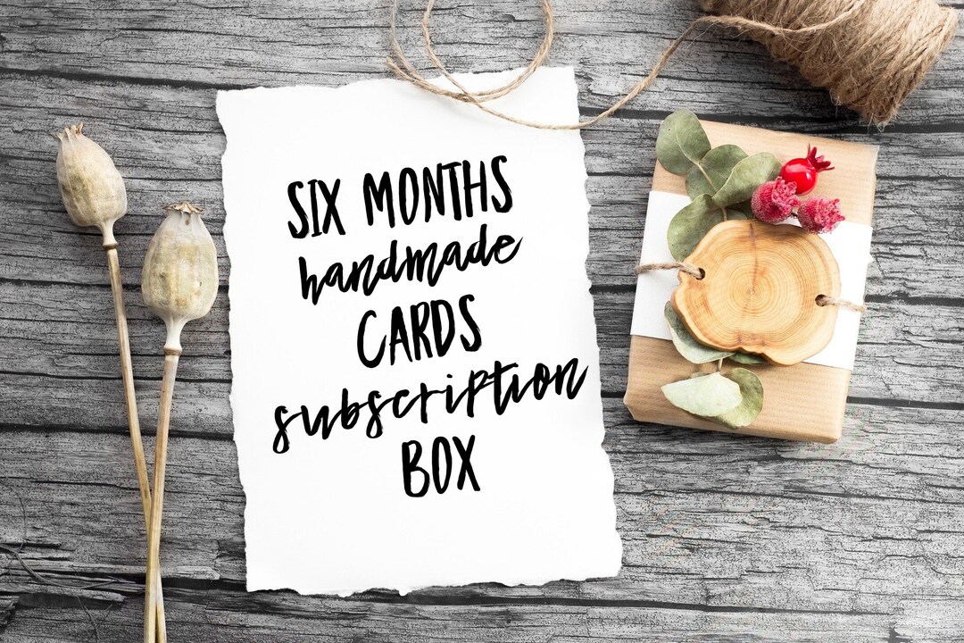 Six Months Handmade Cards Subscription Box - Etsy