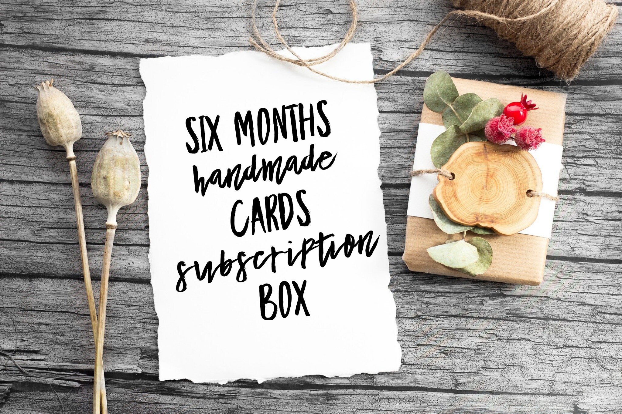 Six Months Handmade Cards Subscription Box - Etsy